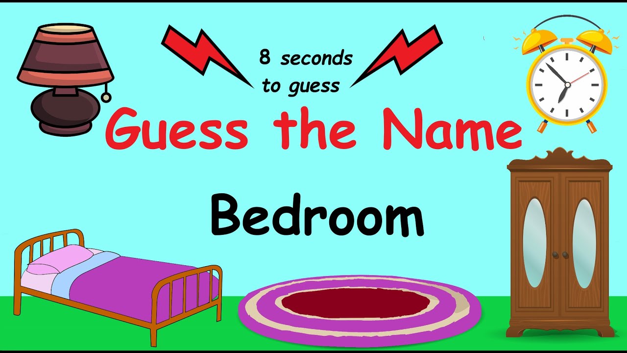 Guess the Name. In the Bedroom , Learn English vocabulary - YouTube