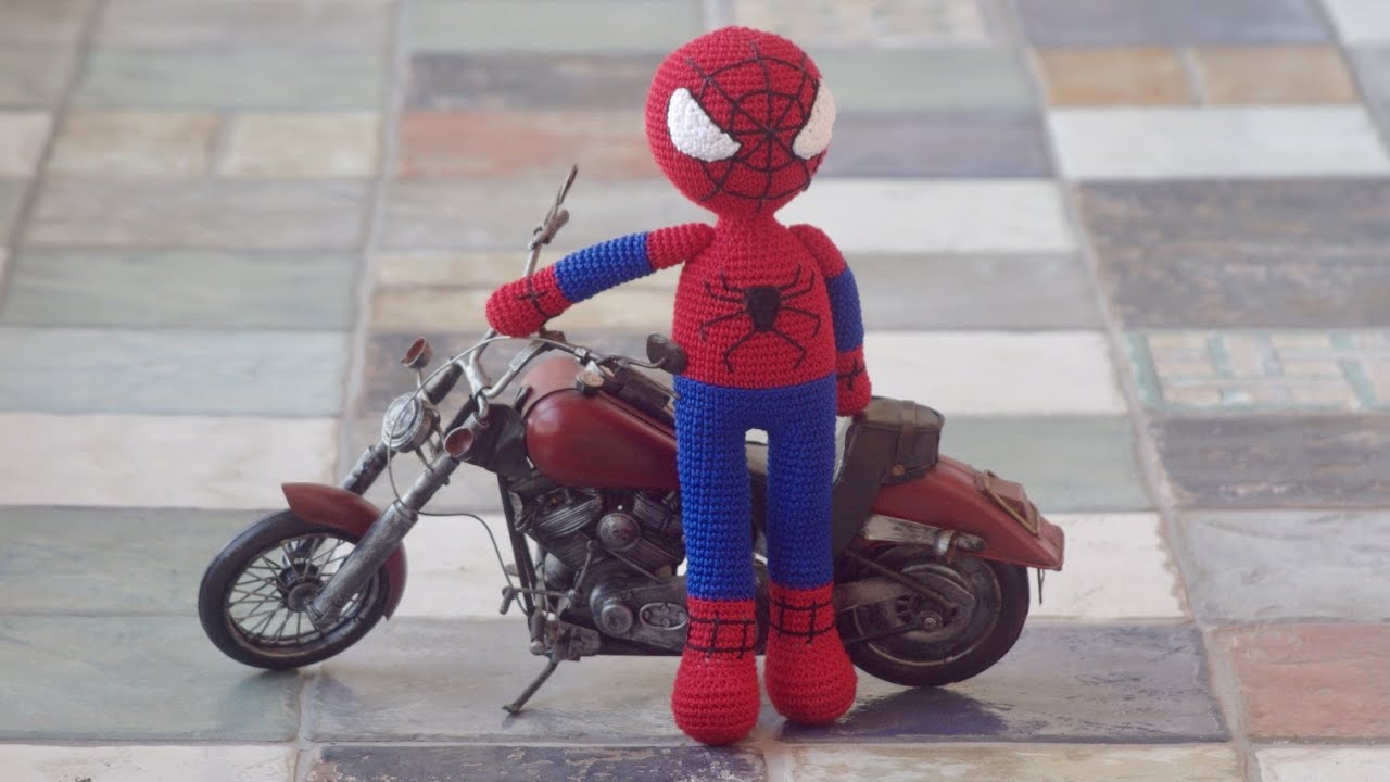Πλεκτός crochet spiderman amigurumi βιντεο 2ο - YouTube