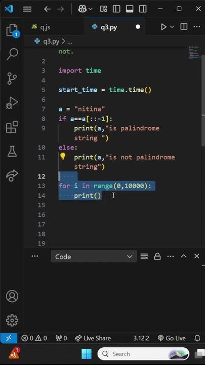 Calculate running time of your code in python #interview #javascript #codinginterview #python ...
