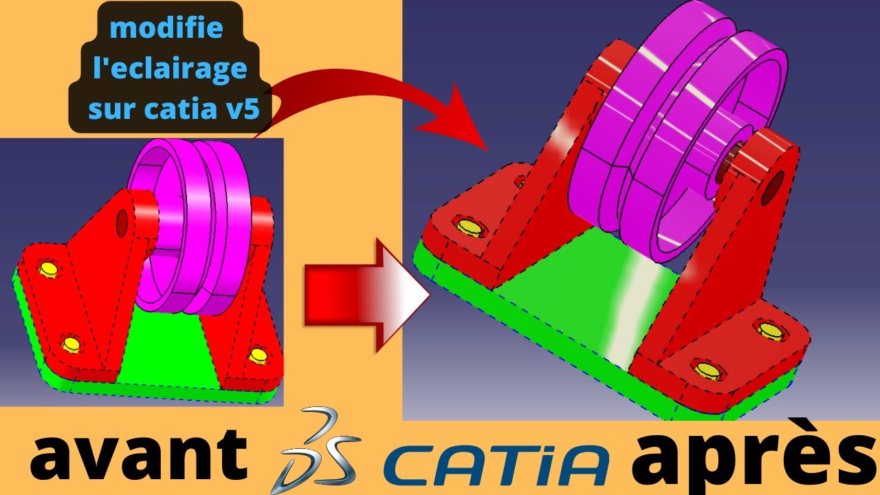 comment modifie l'éclairage de votre pièce sur catia v5 luminosité sur ...