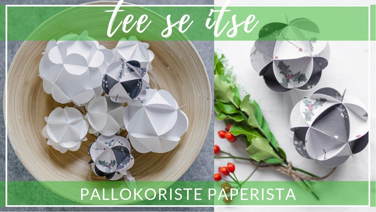 Koristepallo paperista | DIY - YouTube