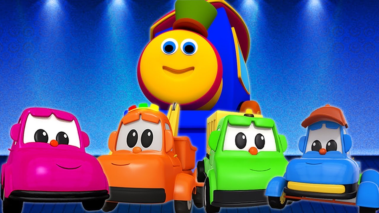 học màu sắc với xe đường phố | bob màu sắc tàu | Learn Colors With ...