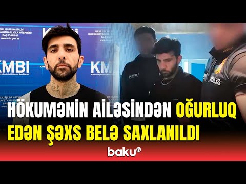 Hökumə Əliyevanın ailəsindən oğurluq edənin saxlanılma anı