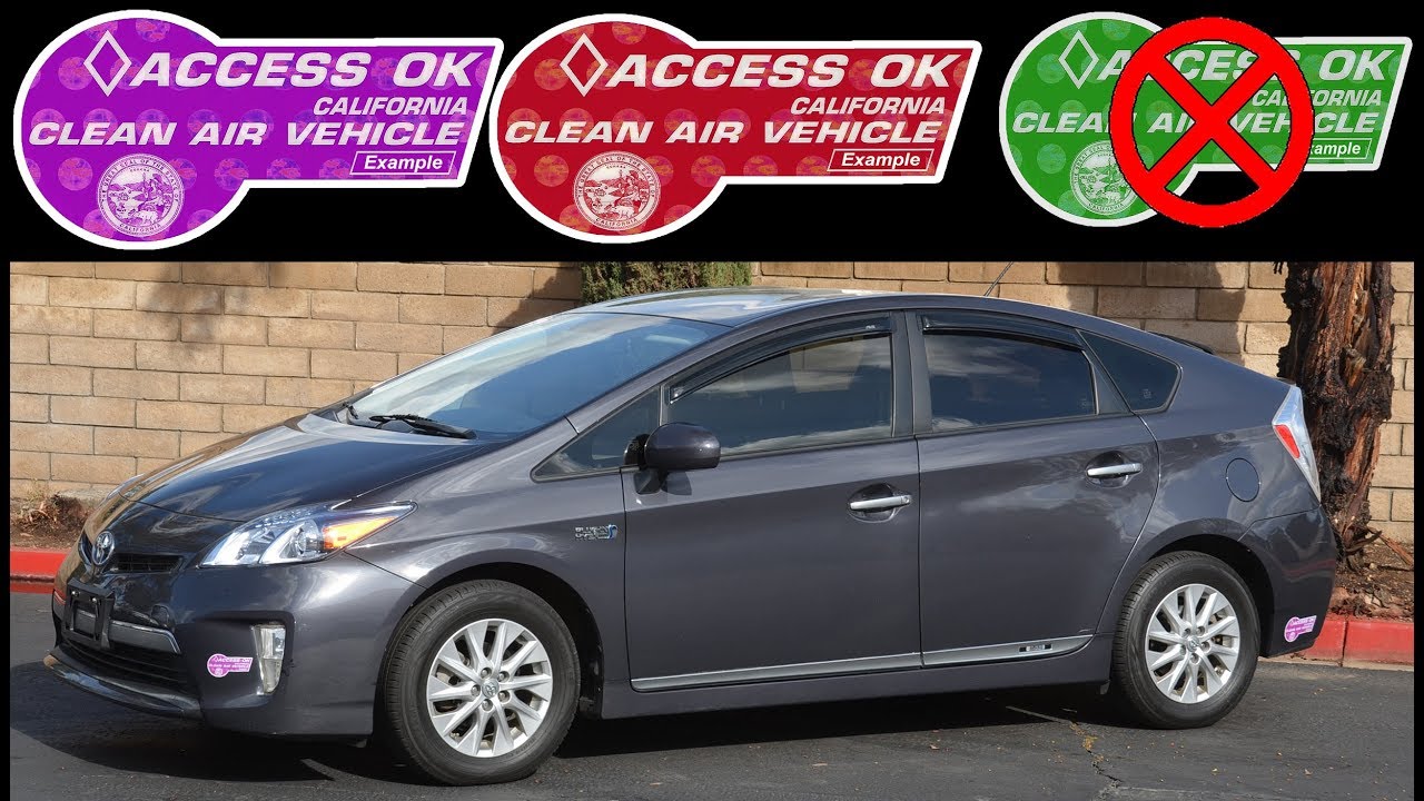 2013 Toyota Prius Plug-in Hybrid with Purple 2023 HOV Stickers Tour ...