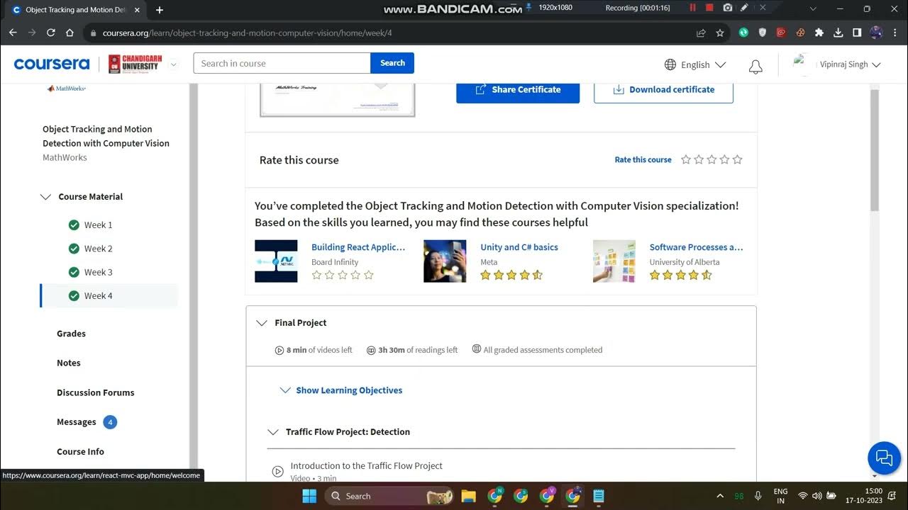 Coursera : Object Tracking and Motion Detection with Computer Vision ...