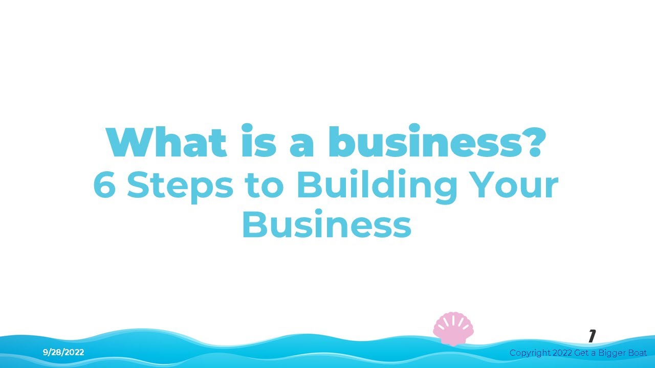 What is a Business? 6 Steps to Building Your Business - YouTube