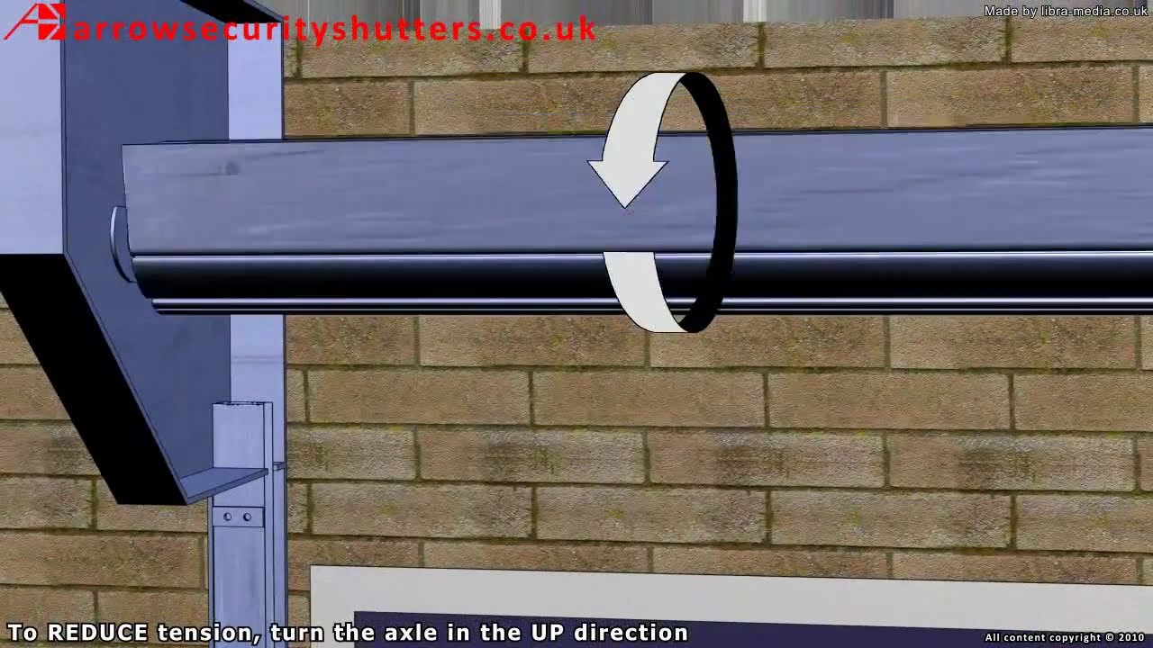 Galvanised manual roller shutter external face fix lock - YouTube