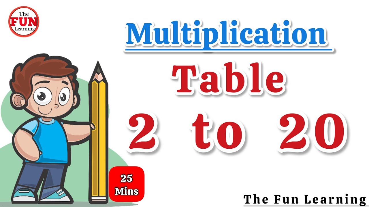 Tables 2 to 20 || All in One table Video || Multiplication table 2 to ...
