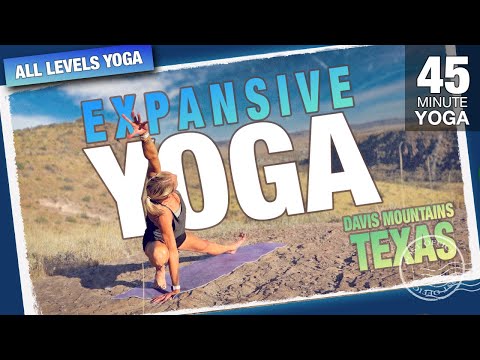 EXPANSIVE Yoga Class at Davis Mountains State Park in Texas - Five Parks Yoga