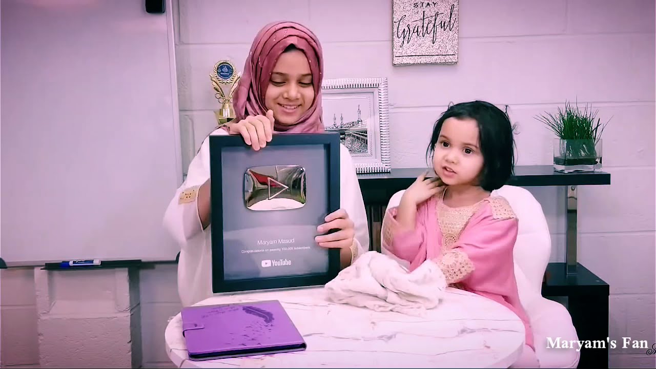 Maryam and Fatima:Silver and Golden YouTube Play Button | Milestone💖 ...
