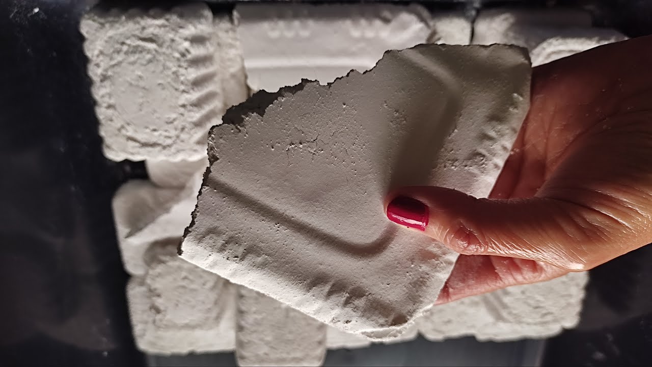 Very crunchy crushed pieces of Chalk - YouTube