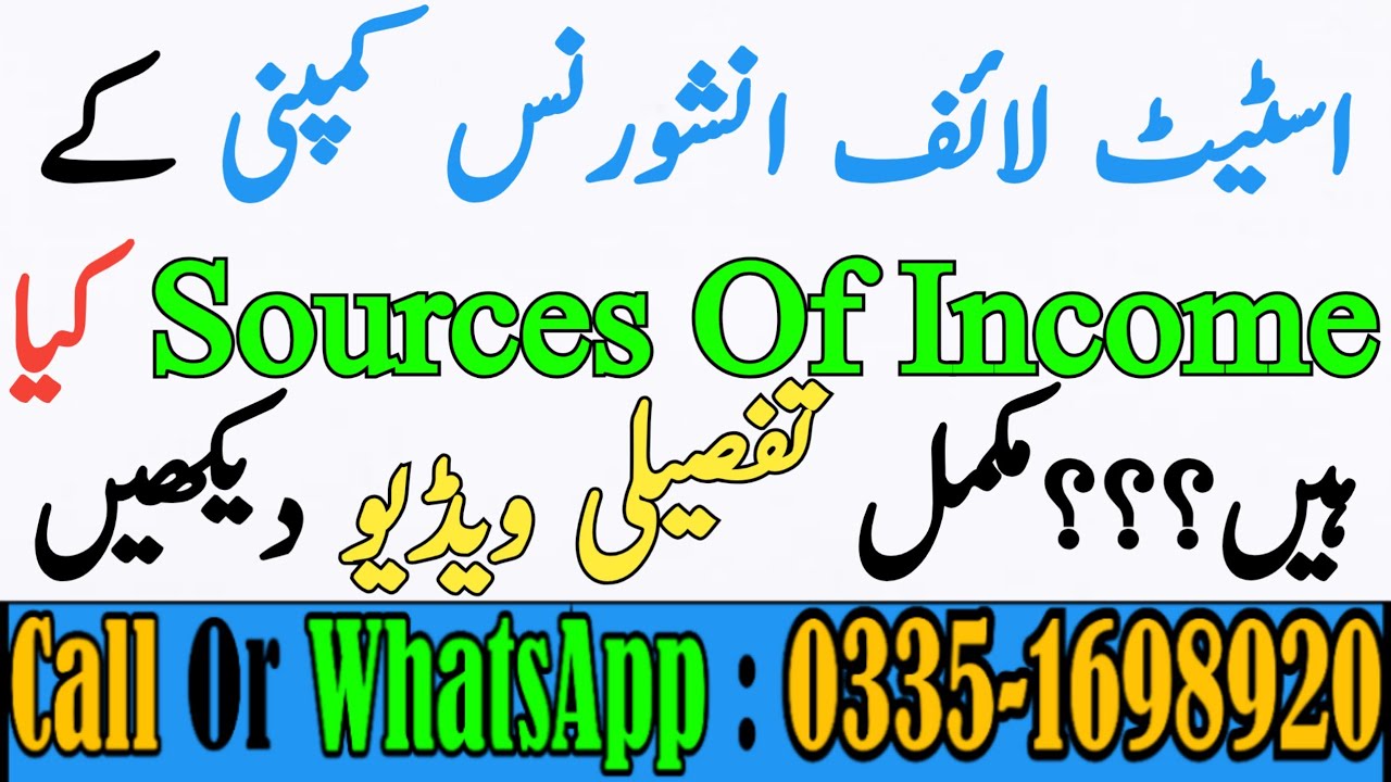 State Life Insurance Company Sources Of Income | State Life Sources ...