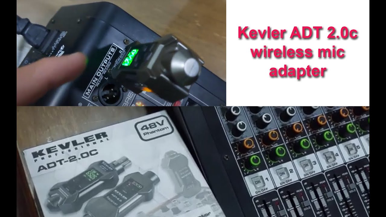 Kevler ADT-2.0c wireless setup from mic mixer to active speaker setup ...