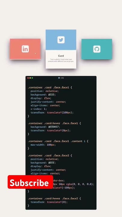 Social Cards Html Css Html Coding Cybertech Viralvideo Viral Viralshorts Youtube