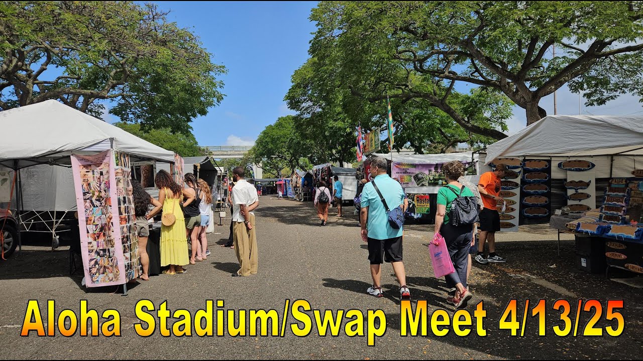 4K Aloha Stadium Swap Meet / Flea Market 4/13/25 in Aiea, Oahu, Hawaii ...