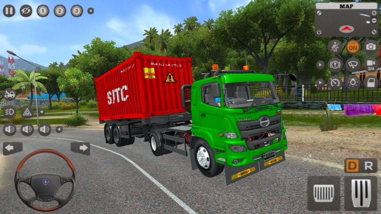 Game Truk Kontainer Panjang Bok Merah - Game Mobil Truk Simulator ...