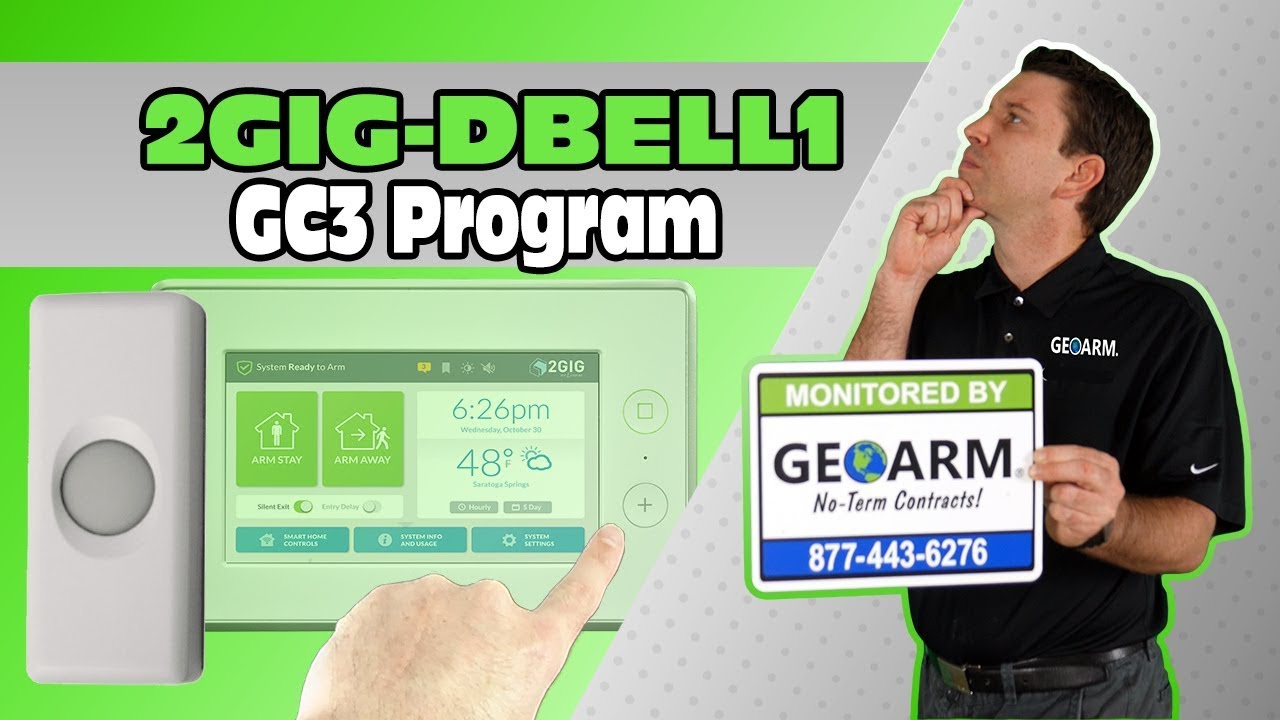 2GIG-DBELL1-345 - 2GIG GC3 Programming - YouTube