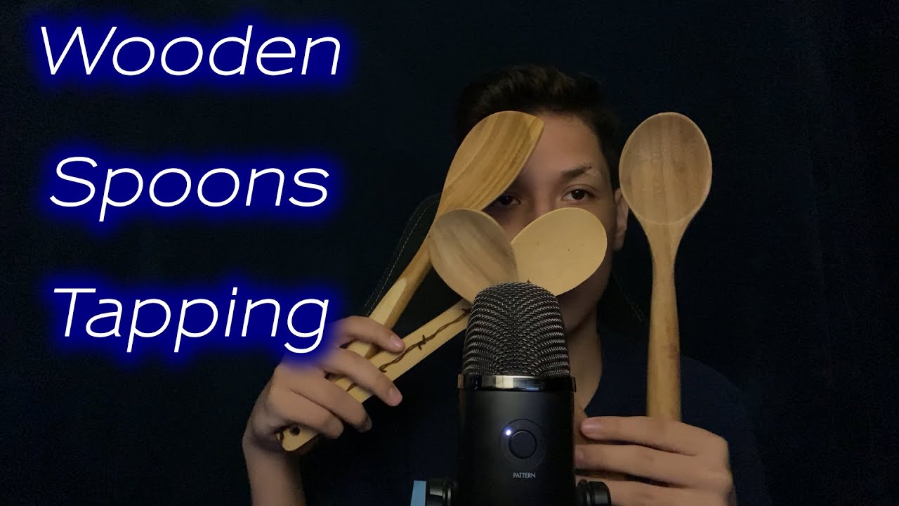 Tapping on a Series of Wooden Spoons | ASMR Wood Tapping - YouTube