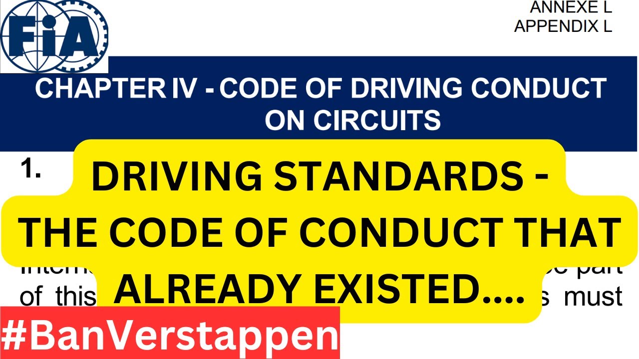 DRIVING 'GUIDELINES' OR ACTUAL FIA CODE OF DRIVING CONDUCT... #formula1 ...