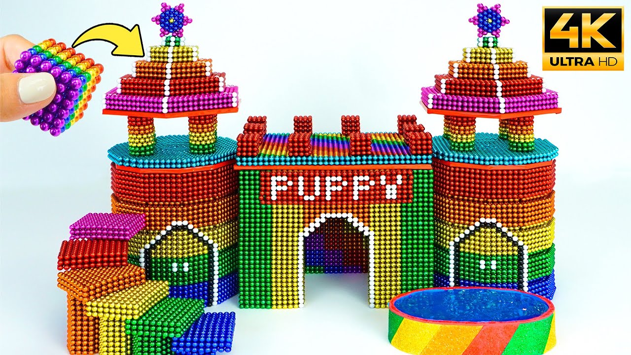 DIY - How To Build Castle Dog House Outdoor Staircase From Magnetic ...