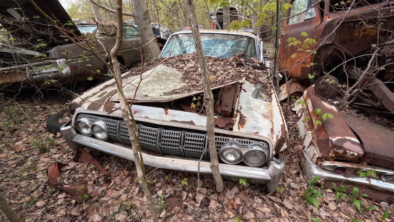 Full walk through , Incredible,massive, 50 year junk yard , classic car ...
