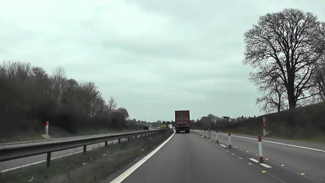 Driving Along The M50 Motorway From J2 To M5 J8 Interchange, Strensham ...