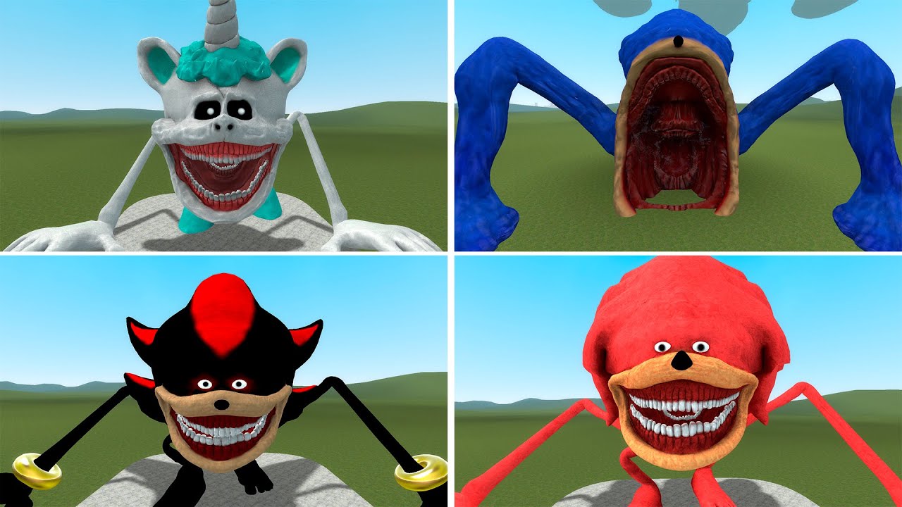 New Shin Sonic Tapes Vs New Sea Creatures Family In Garry's Mod - YouTube