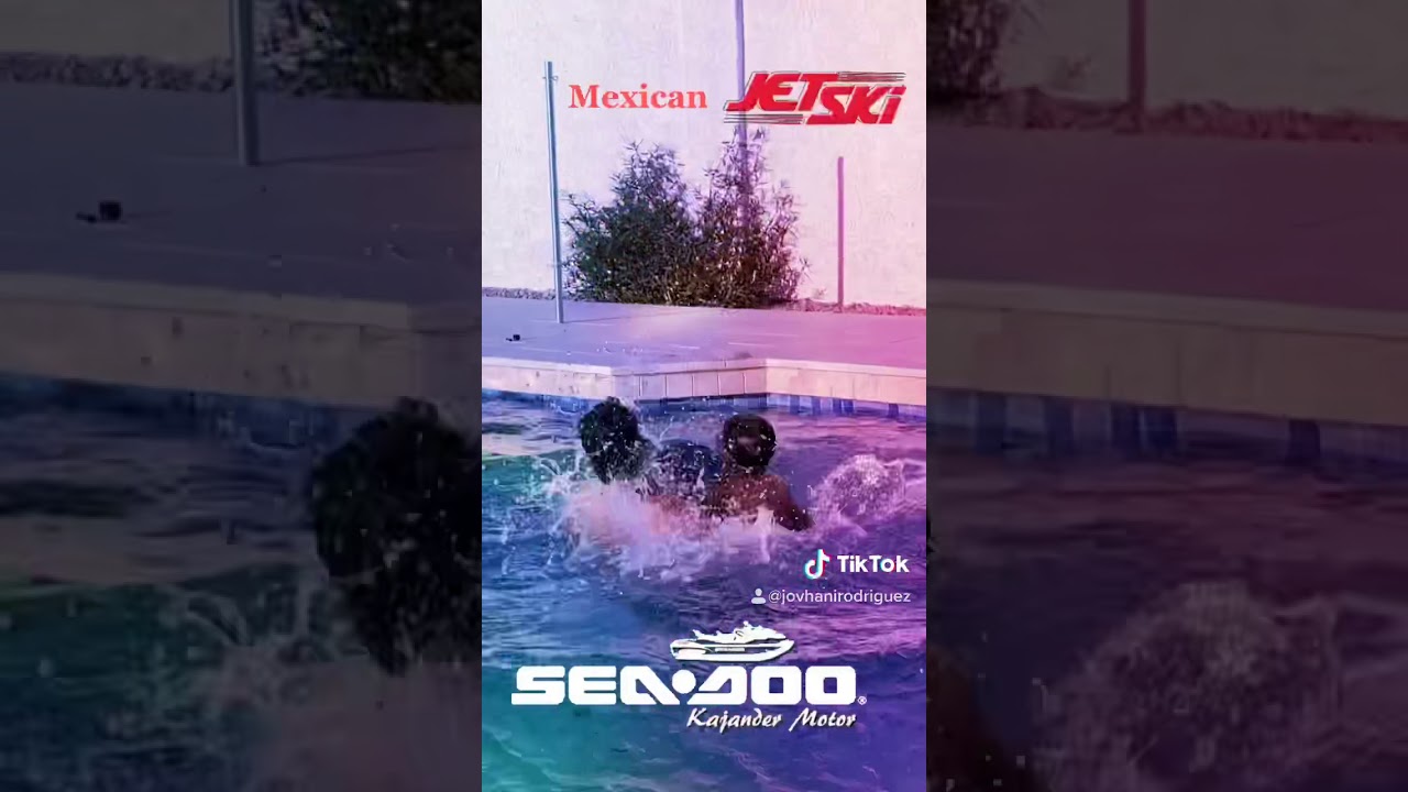 Kids fun in the pool jetski - YouTube