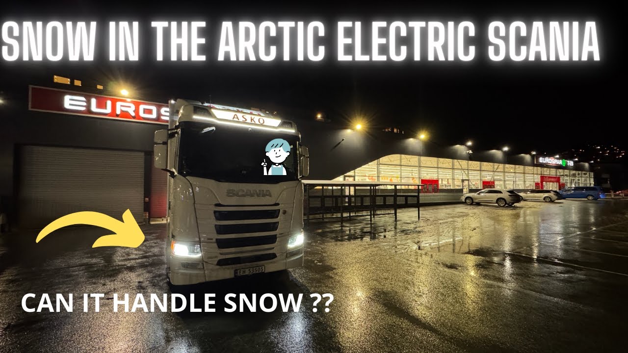 First Snow Has Landed Lets See How Electric Scania Handles It - YouTube