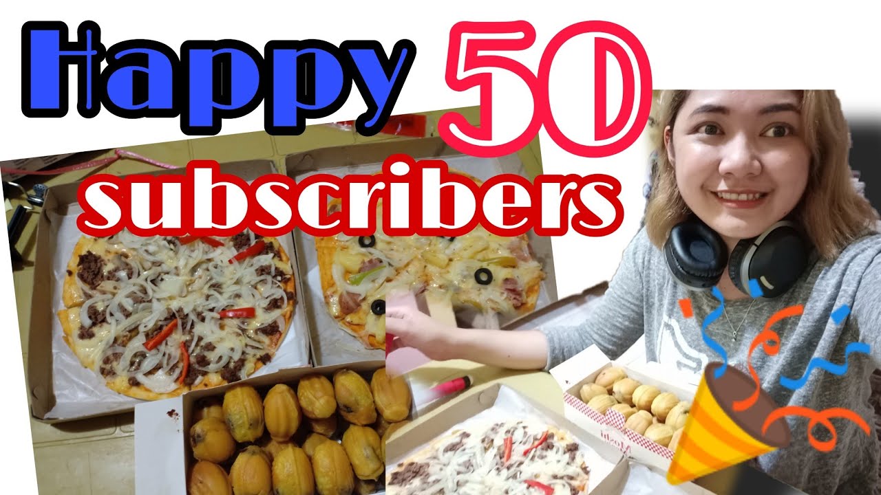 Pizza & moshi manju Mukbang . Happy 50 subscribers.! 🎉 - YouTube