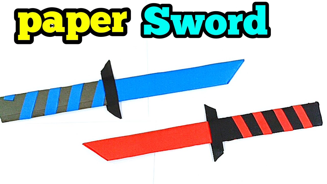 How to make paper sword | paper sword| - YouTube