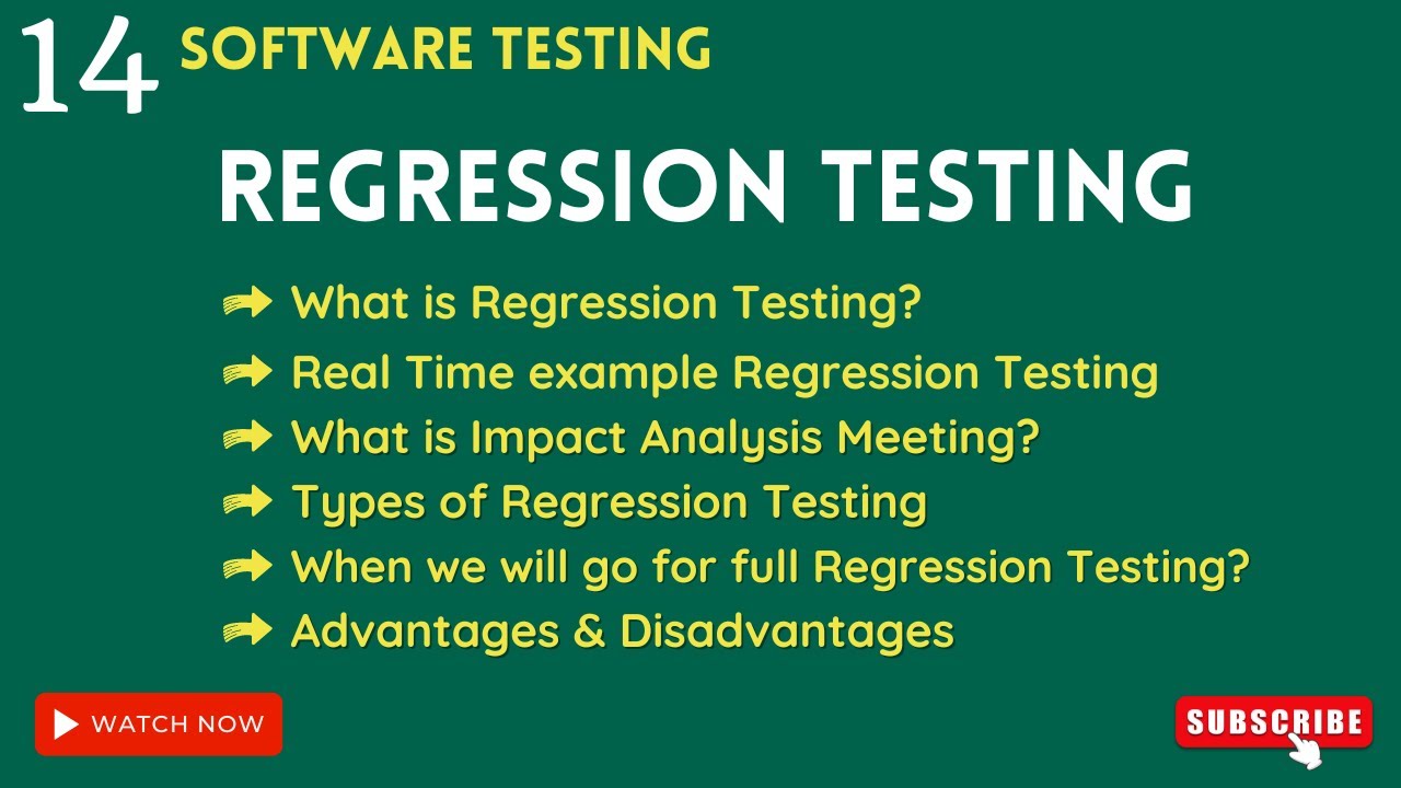 Qa Manual Testing Tutorial For Beginners What Is Regression Testing 3153