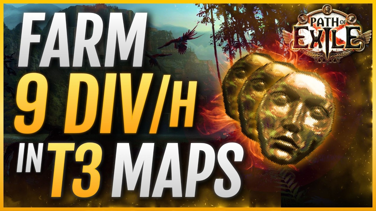[PoE 3.25] EASY Farming Strategy, ~9 Div/H in T3 Maps - Path of Exile Atlas Guide - YouTube