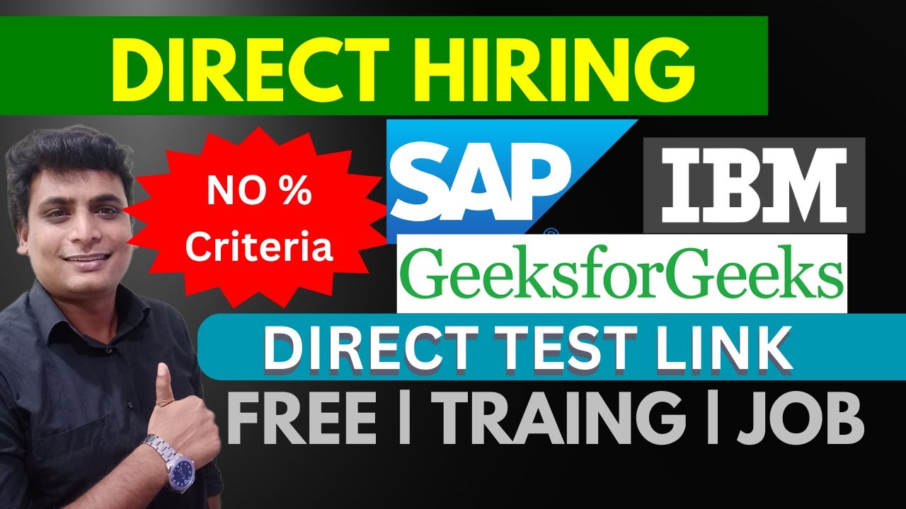 Direct Hiring Biggest Hiring For Students And Freshers SAP IBM Training ...