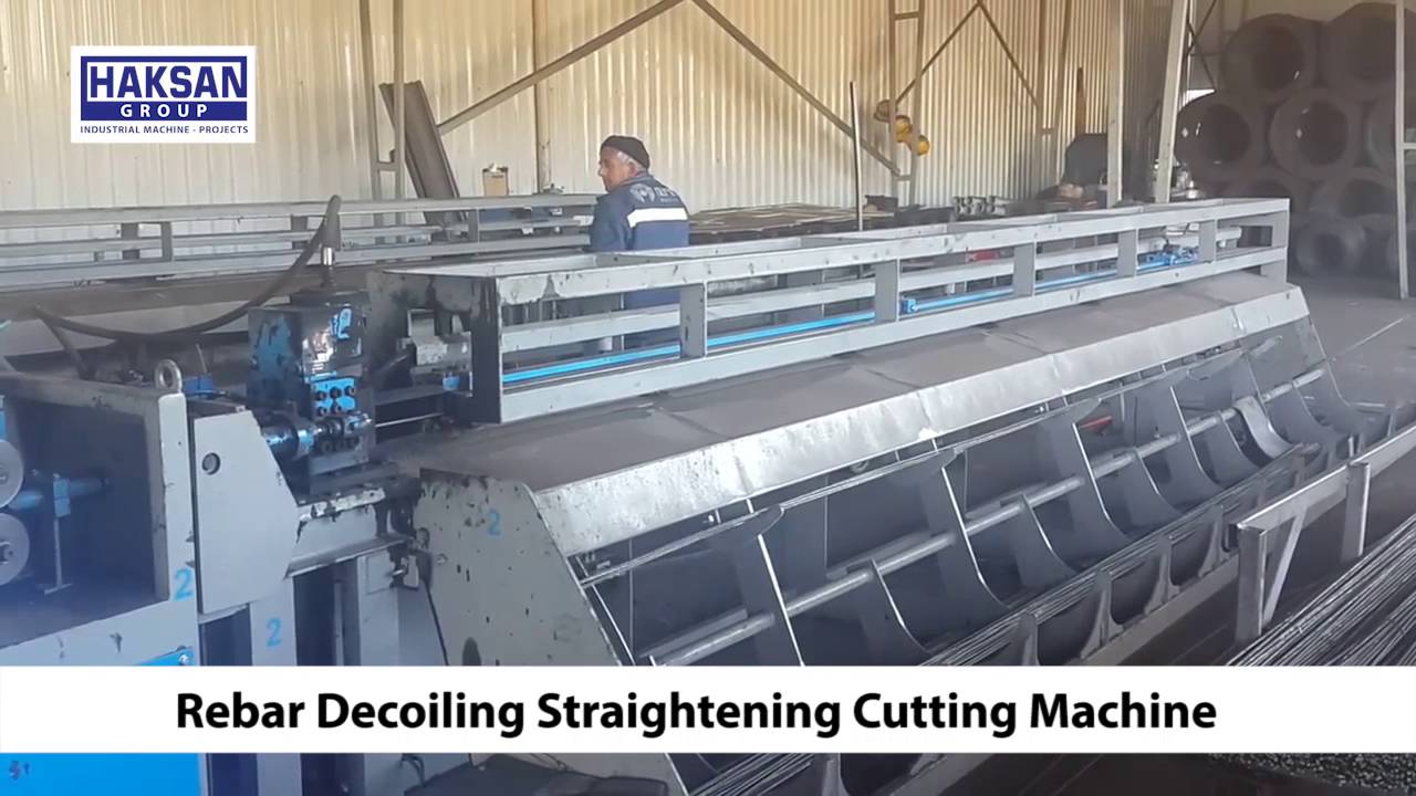 Rebar Decoiling Straightening Cutting Machine (HAKSAN GROUP) - YouTube
