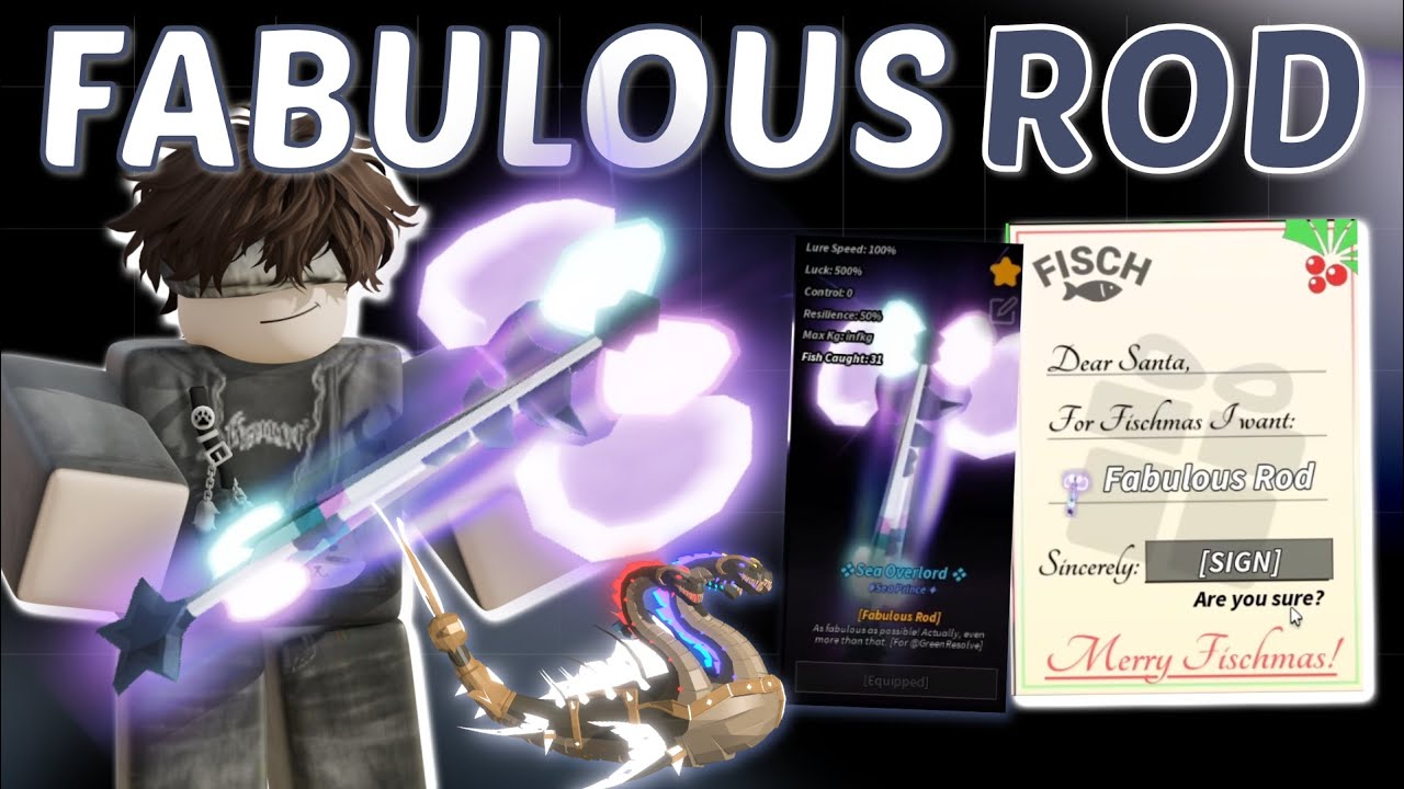 Dapet Fabulous Rod Fisch Dari Santa di FISCH - YouTube