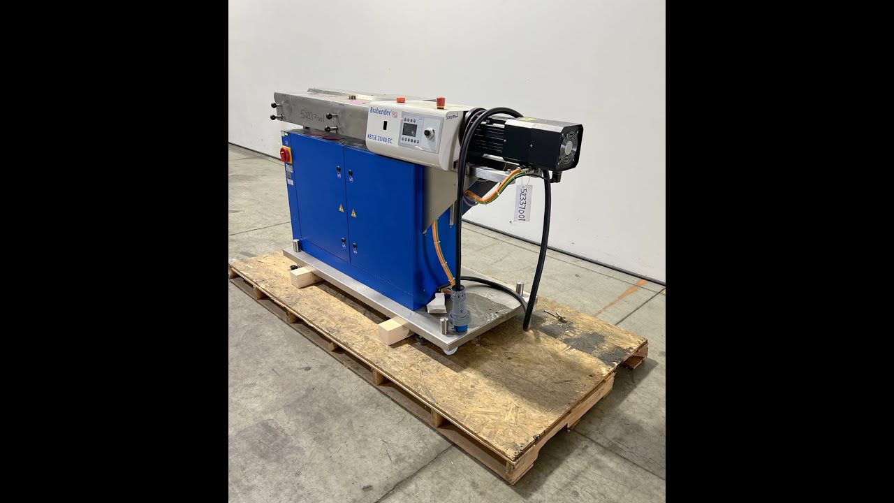 Brabender Co Rotating Twin Screw Extruder - Stock# 52337001 - YouTube