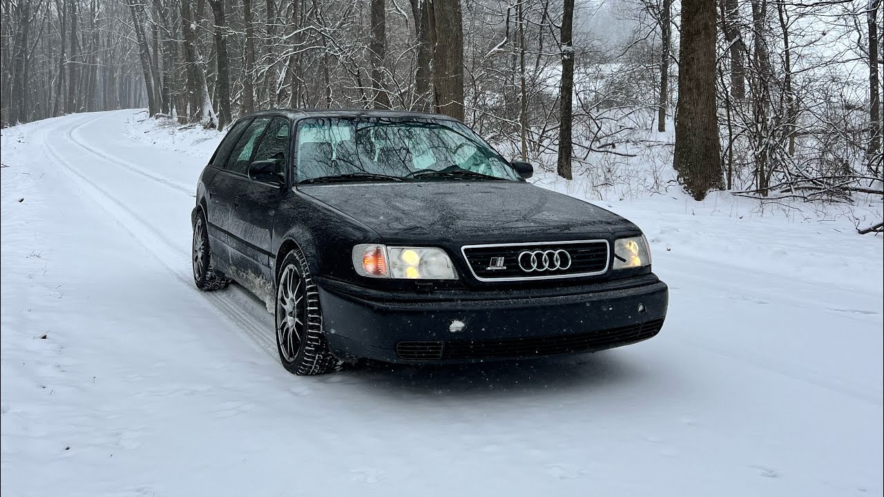 1995 AUDI URS6 AVANT | SNOW LAUNCHES | QUATTRO SNOW FUN | 5 CYLINDERS ...