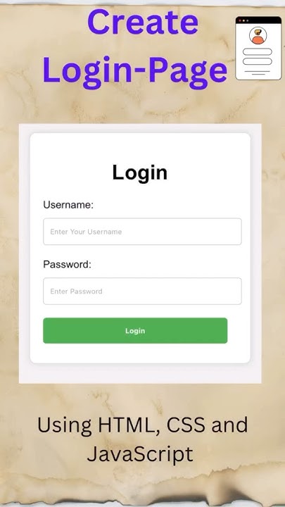 Create Your Login Page Using HTML,CSS,JavaScript | Login-Page #shorts # ...