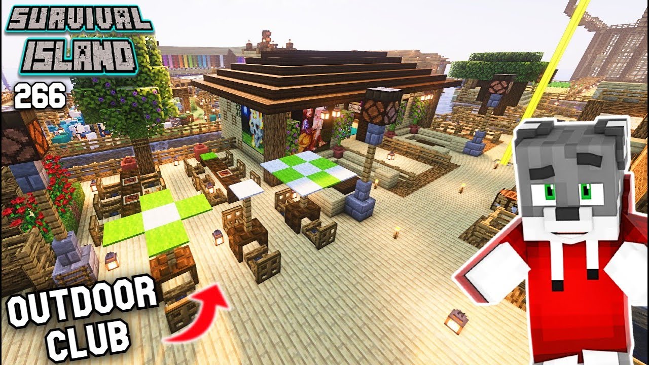 Adding OUTDOOR SEATING! - Minecraft Survival Island Ep:266 - YouTube