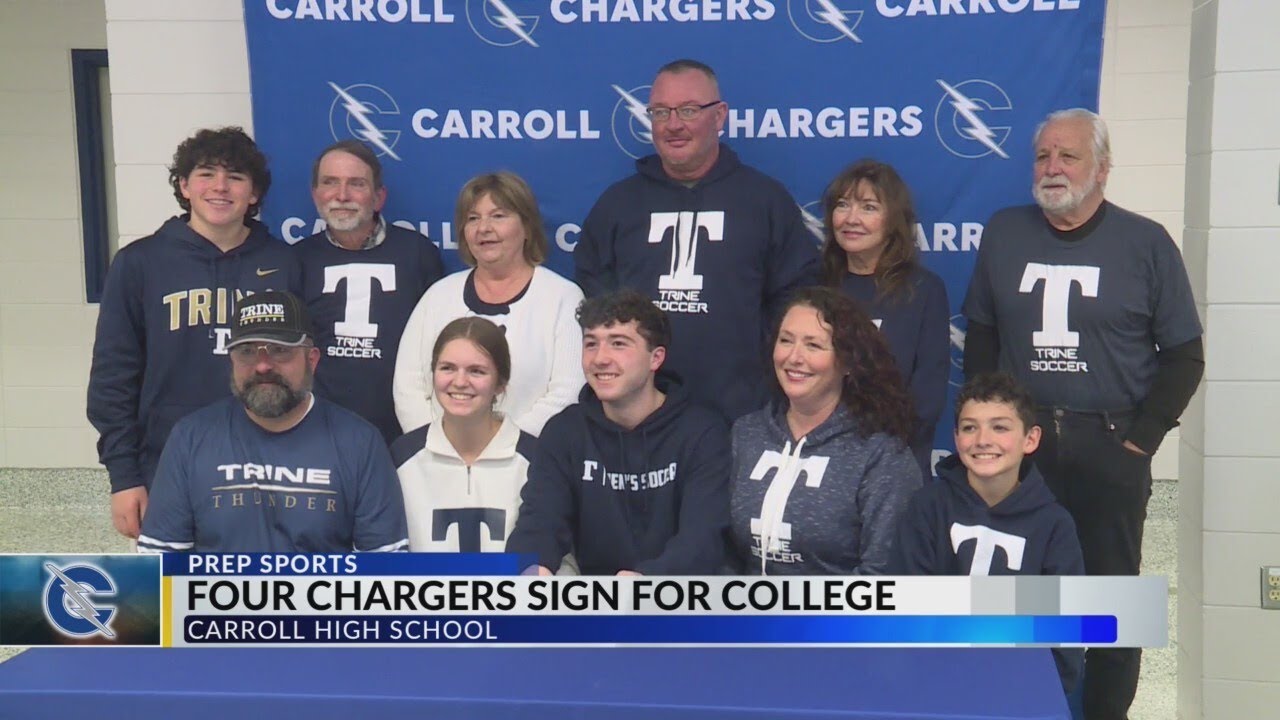 Carroll's Gavin Beard, Jana Beier, Grant Gerber, and Emre Lieland sign ...