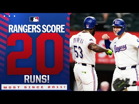 EVERY RUN SCORED! Rangers put up 20 RUNS! Most since 2011! 😱