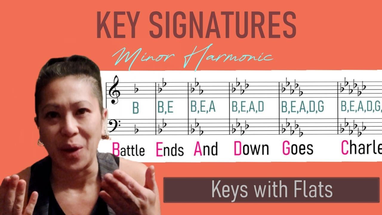 HOW TO UNDERSTAND MINOR HARMONIC KEY SIGNATURES 🎼🎹 (Using Flats) - YouTube