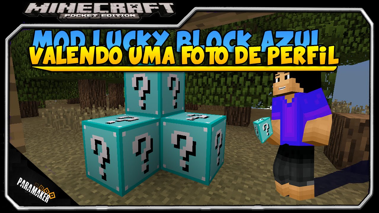 Mod Lucky Block Blue/Azul para Minecraft Pocket Edition 0.10.4│Valendo ...