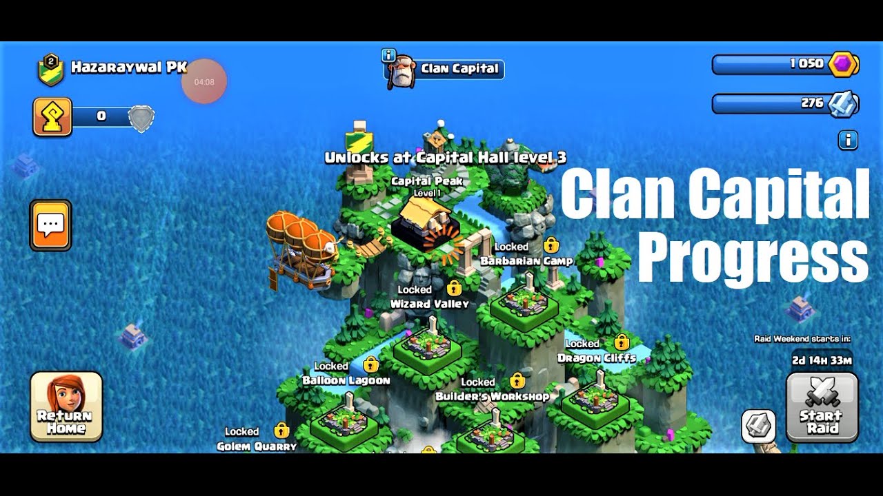 My Clan's Capital Clan progress | Visit to all my accounts | CoC - YouTube