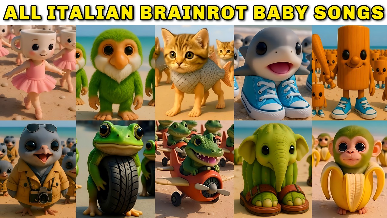 ALL Baby Italian Brainrot Animals Songs - YouTube