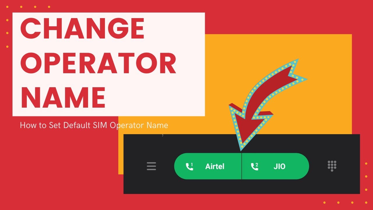 How to Set SIM Operator Name | Easy to understand at call time - YouTube