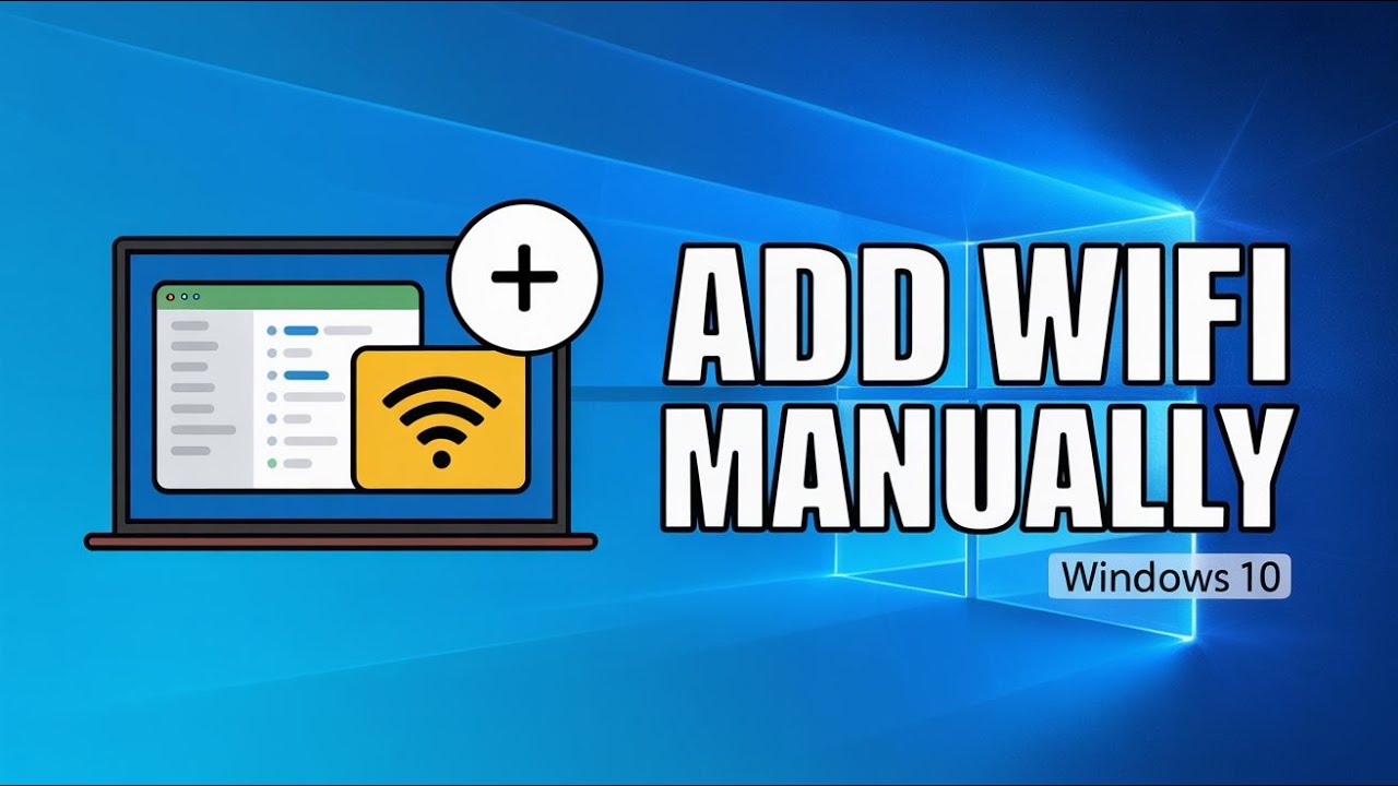 How To Add Wireless Wifi Network Manually In Windows 10 (PC/Laptop ...