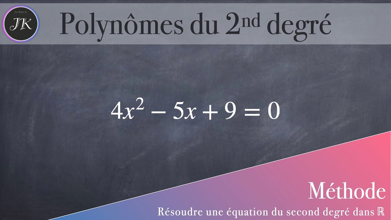 Résoudre une équation du second degré - YouTube