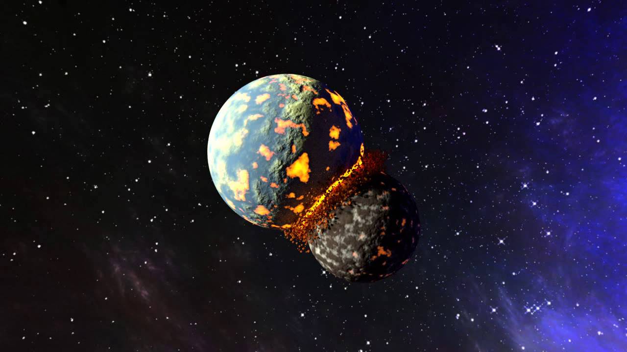 Planets colliding #1 - YouTube